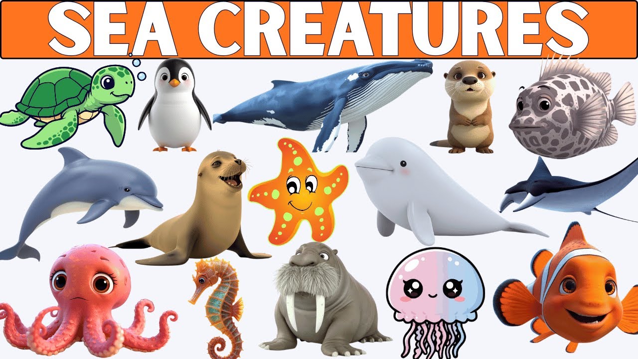 TOP 15 Cutest Sea Creatures Loved by Children! - YouTube