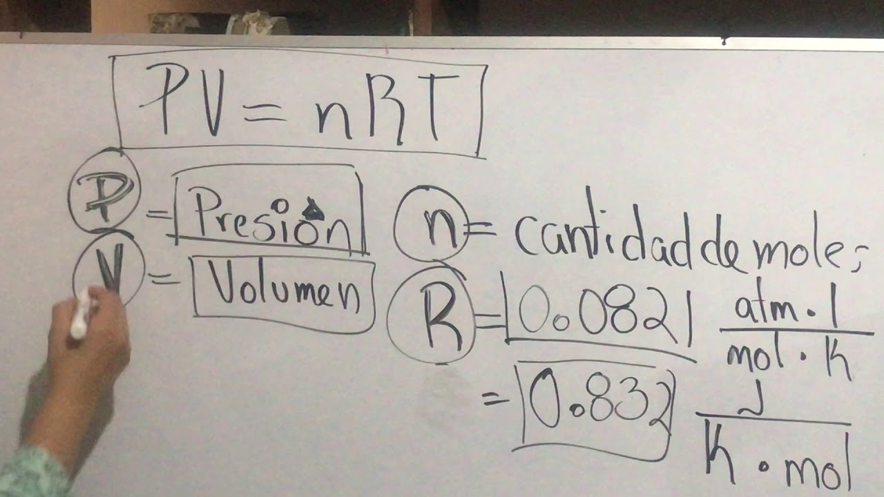 Formula de los gases ideales 1 - YouTube