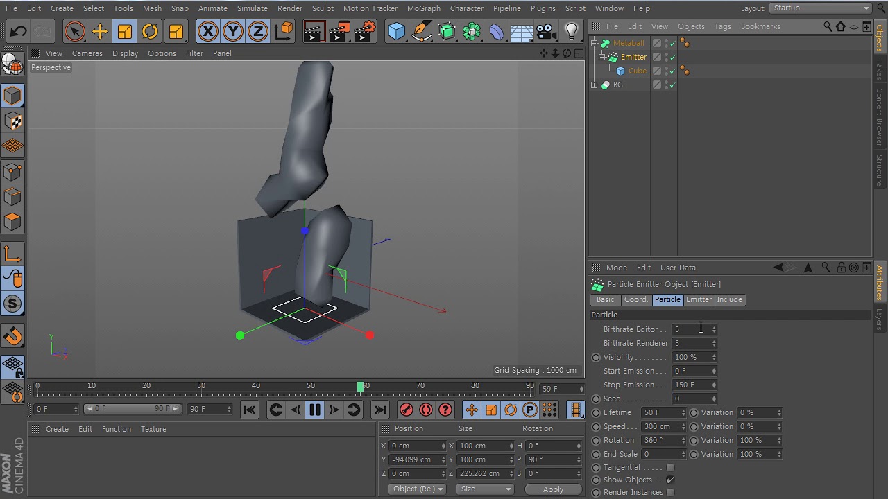 [C4D]2019-03-22 모닥불 particle-metaball-indi-fire - YouTube