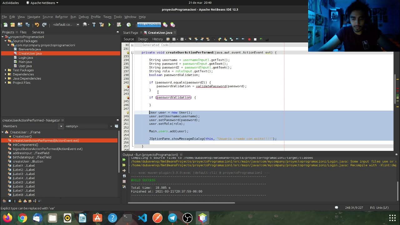 Login basico con JAVA y Jframe (Netbeans) Parte #2 | Tarea 5 - YouTube