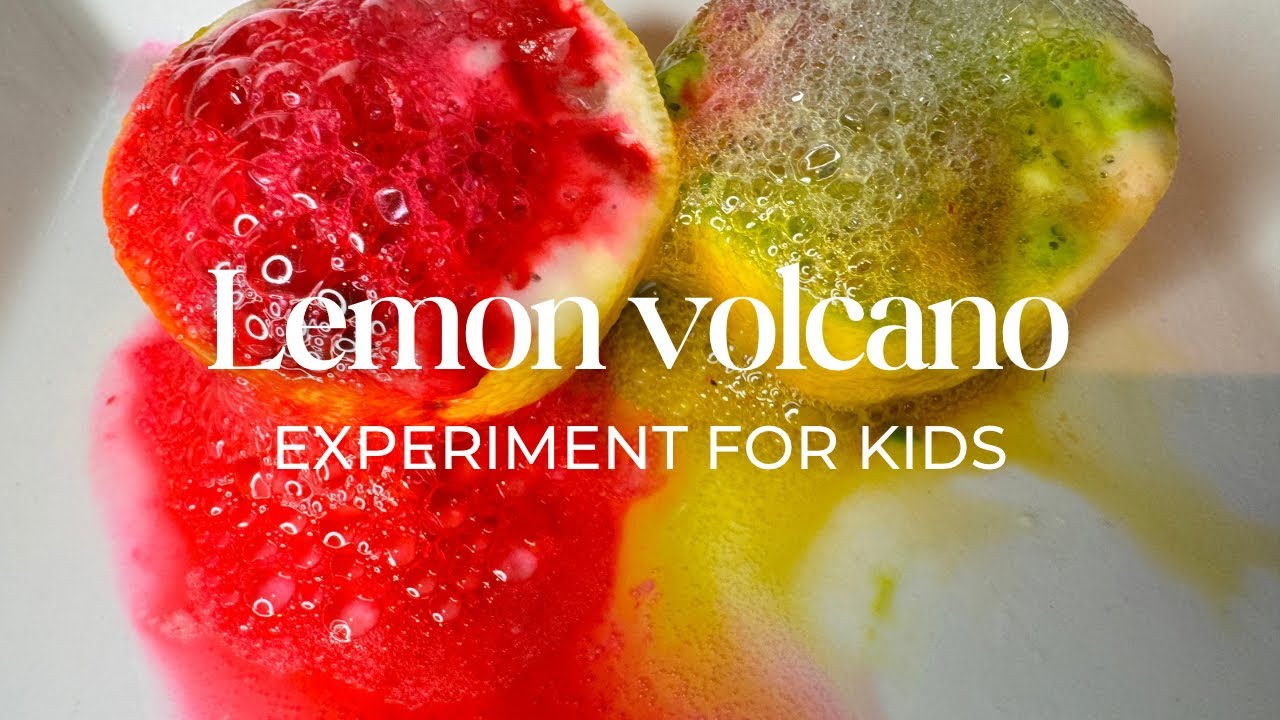 Lemon Volcano Experiment for Kids. DIY science experiment. STEM ...