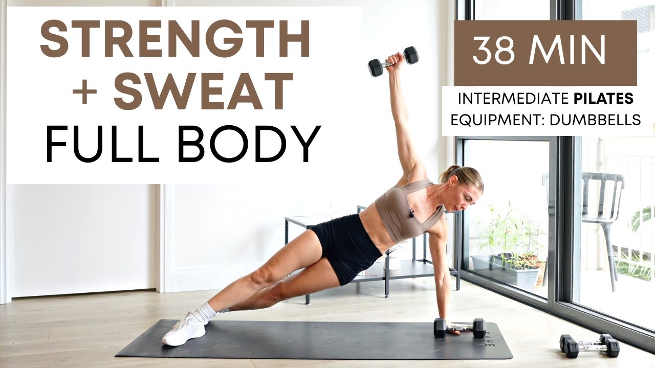 38 min STRENGTH + SWEAT Full body Intermediate Pilates class | Dynamic ...
