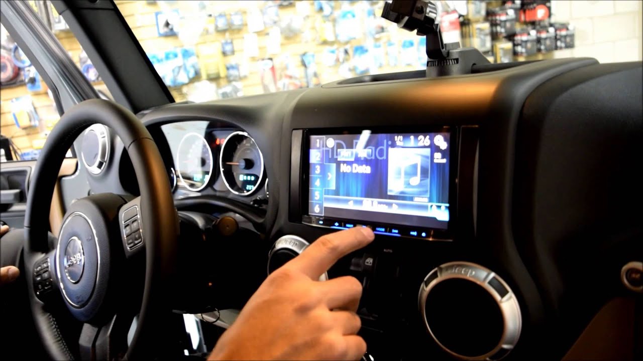 Jeep Wrangler Rubicon 2015 AVIC 8100NEX + reverse camera - YouTube