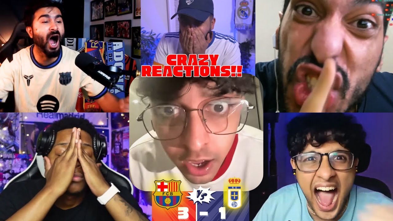 Crying MADRID Fans and Happy BARCA Fans Reaction to BARCELONA 3-1 ...