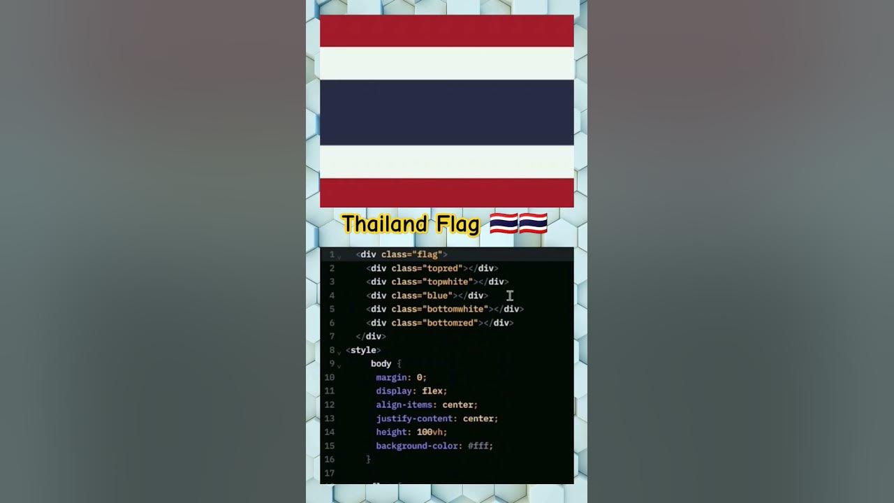 Thailand🇹🇭 Flag In Css Day5 Css Learn Coding Shorts Csschallenge Youtube