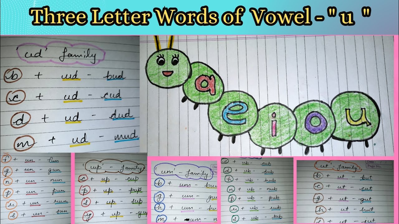 CVC Words of Letter u | Blending of Letter u | Phonics Sound | CVC ...