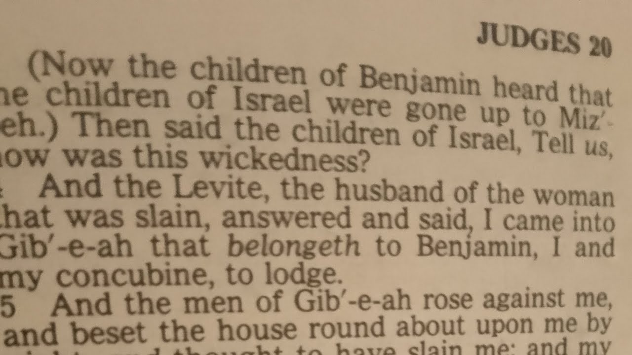 JUDGES CHAPTER 20:8-32 ISRAEL'S WAR WITH THE TRIBE OF BENJAMIN.🇸🇻🇮🇱🇭🇳🤸🤺 ...