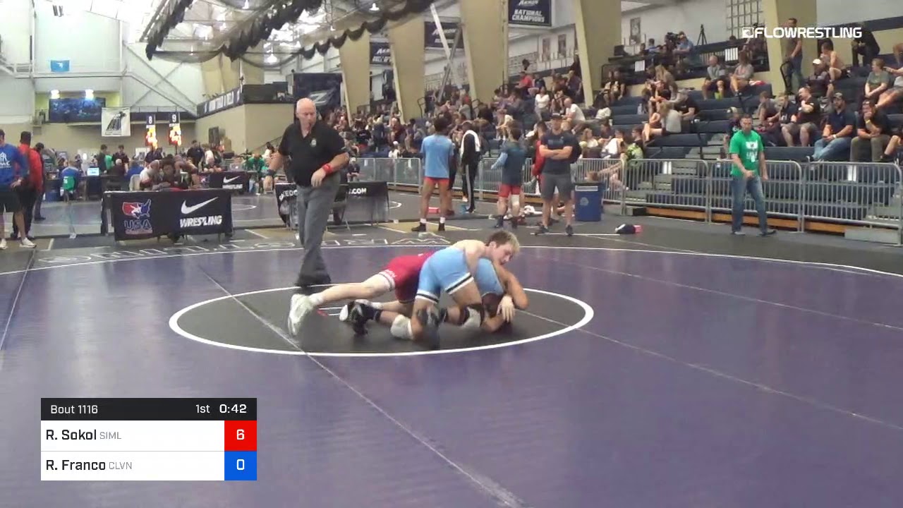 60 Kg Round Of 16 Ryan Sokol Simley Vs Ryan Franco Clovis North - YouTube