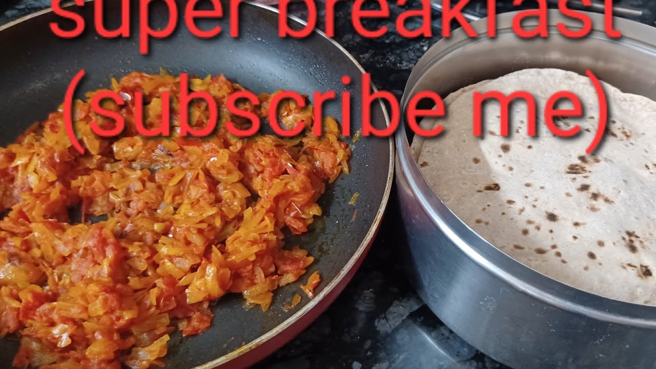 easy & teast super breakfast tameto onion achar and roti 2024 - YouTube