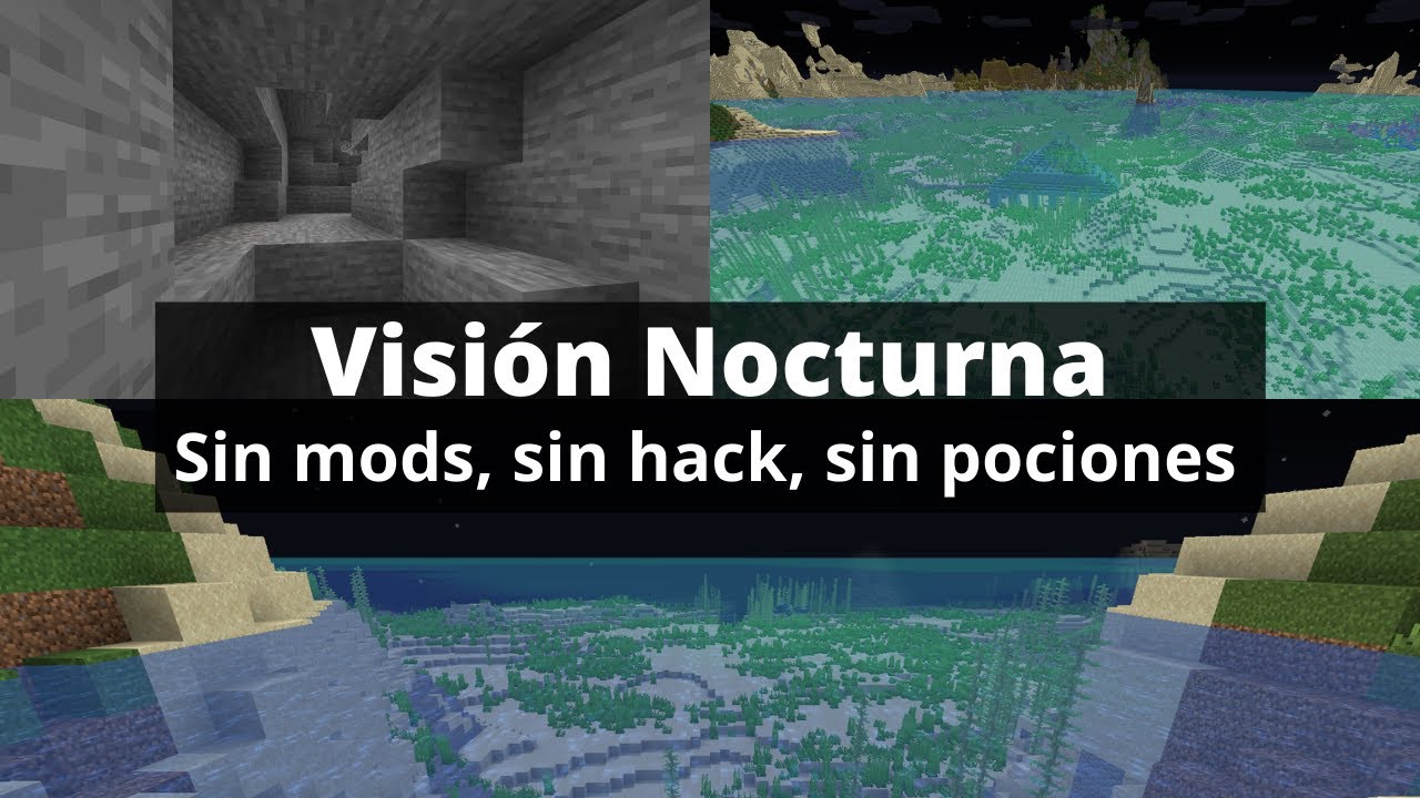 VISIÓN NOCTURNA en Minecraft | Sin mods, Sin hacks, Sin pociones 👀👌 ...