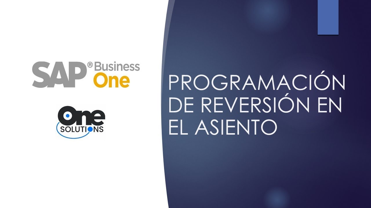 Contabilidad - Programacion de reversion en el asiento - YouTube
