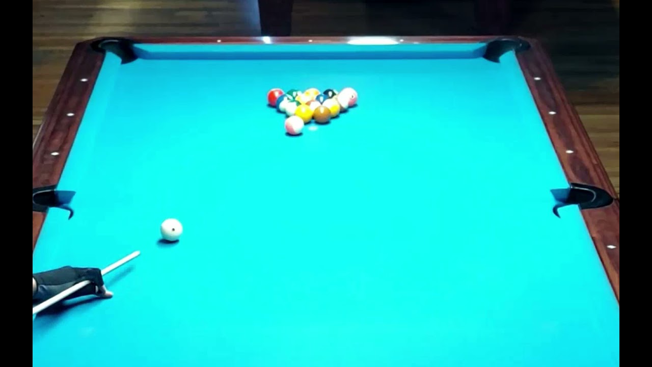 Crazy Back Cut Straight Pool Break Shot - YouTube