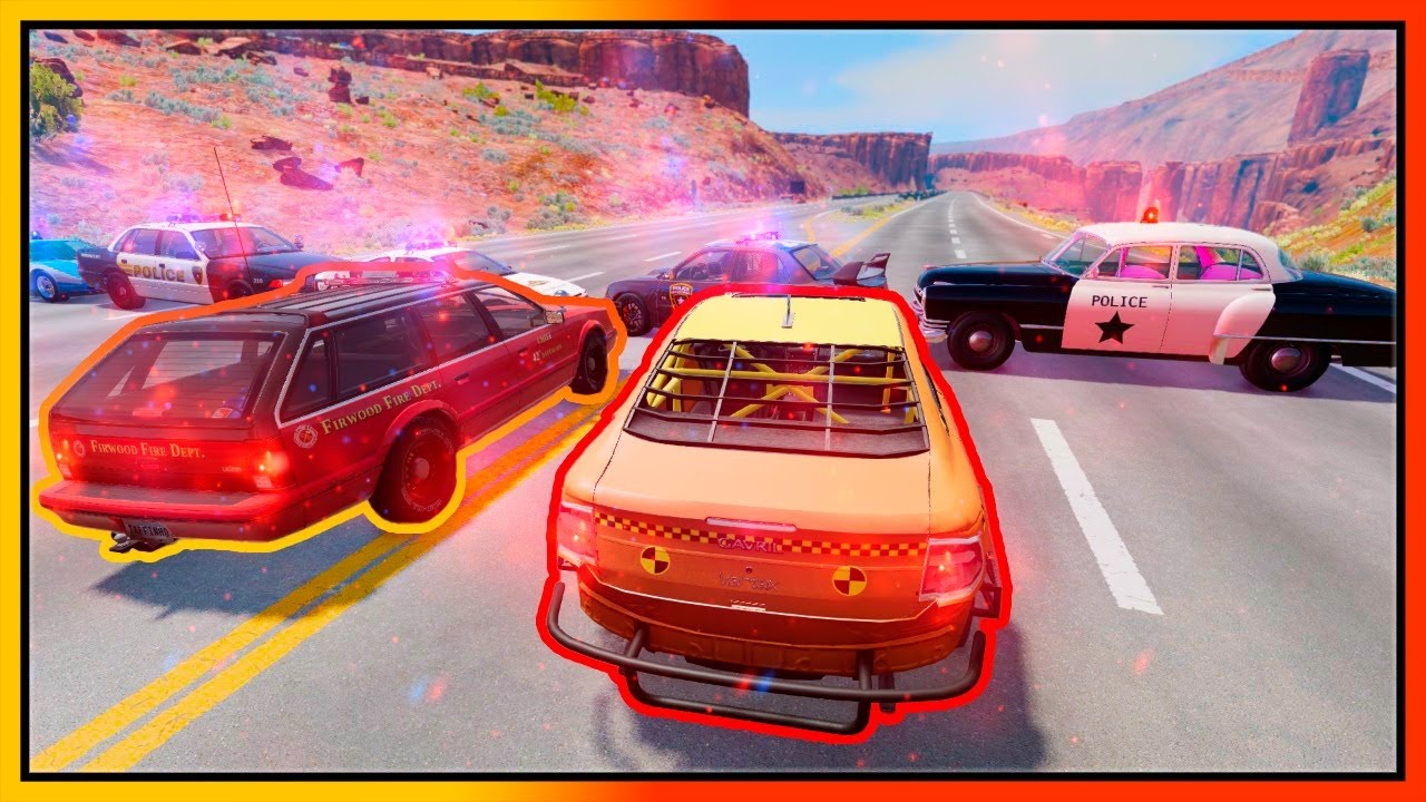 BLITZ POLICIAL COM CARROS DIFERENCIADOS! BeamNG.drive MULTIPLAYER - YouTube