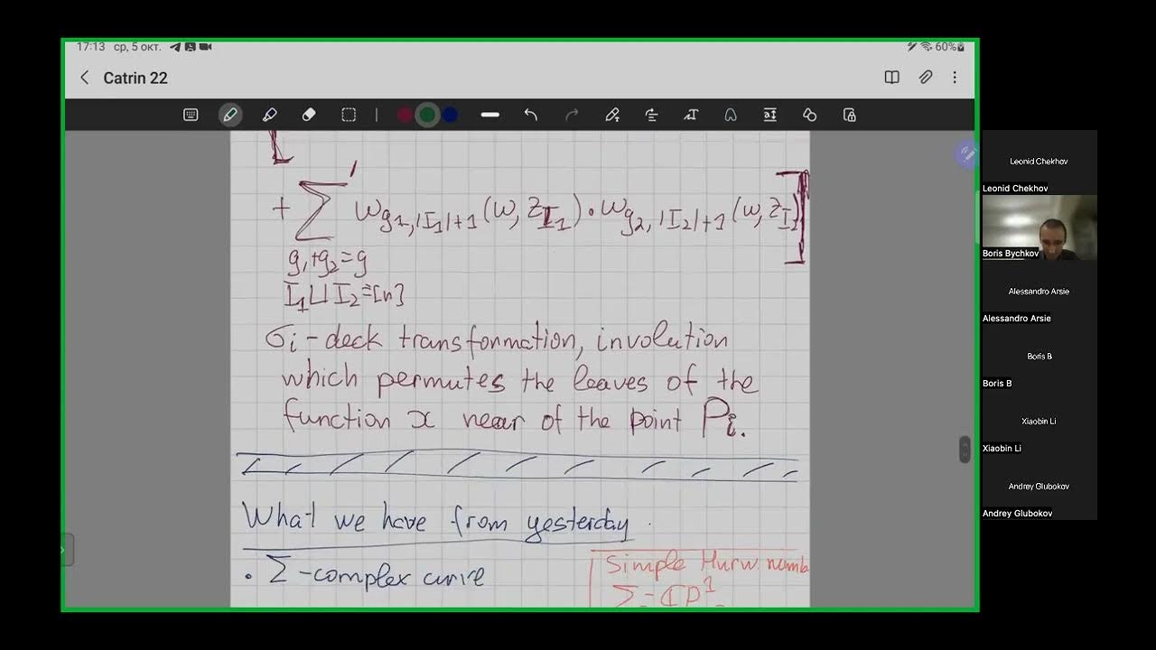 B. Bychkov, Introduction to topological recursion - 2 - YouTube
