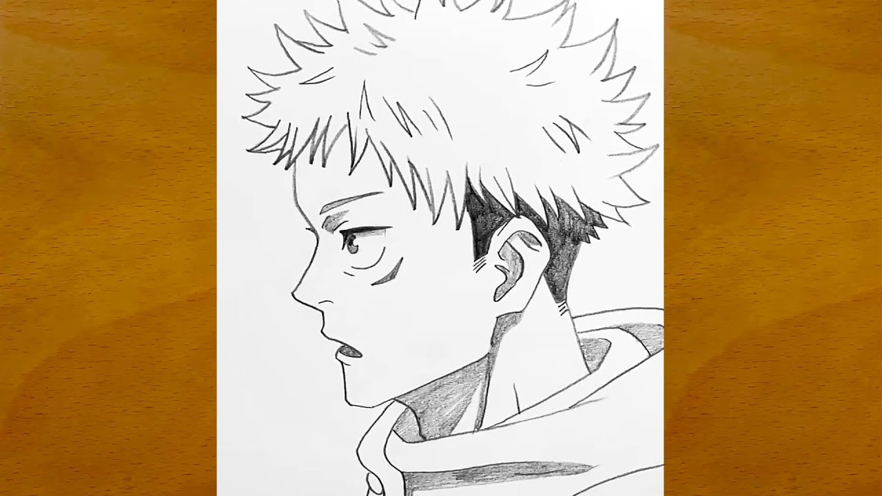 How to draw Yuji Itadori step by step || Jujutsu Kaisen anime drawing ...