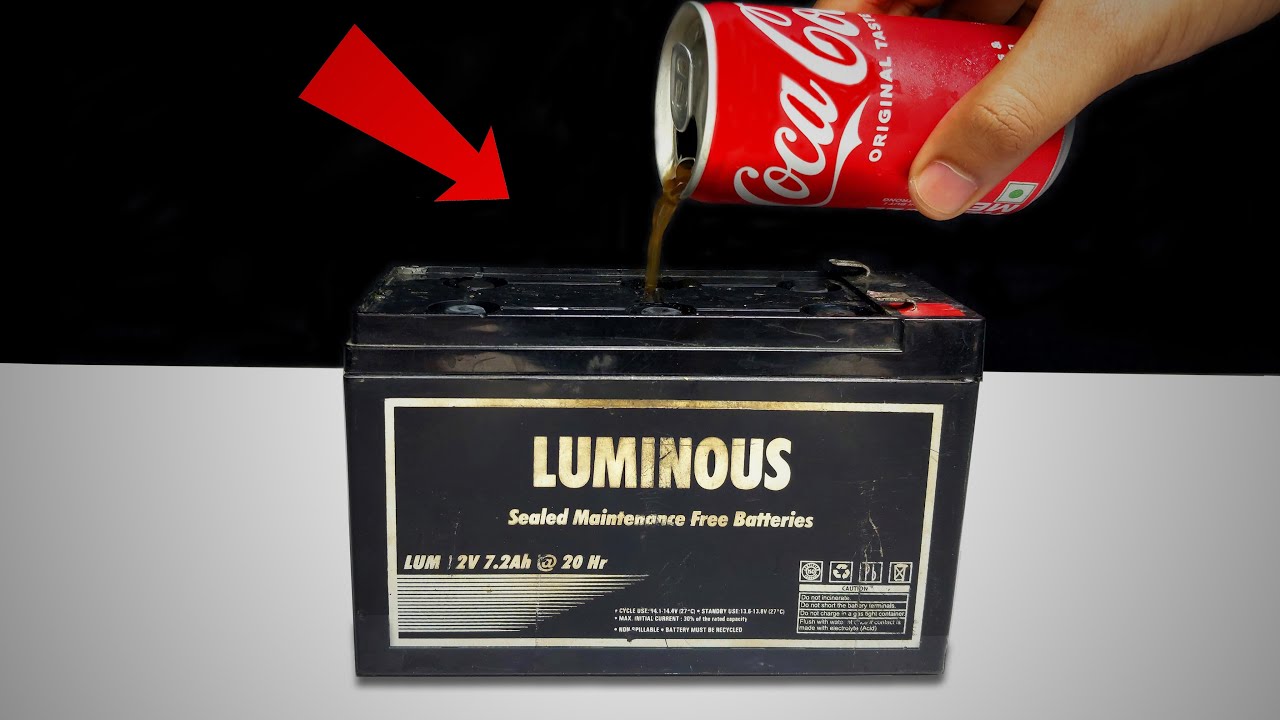 Coca Cola Repair 12v Lead-acid battery in a few Minutes - YouTube