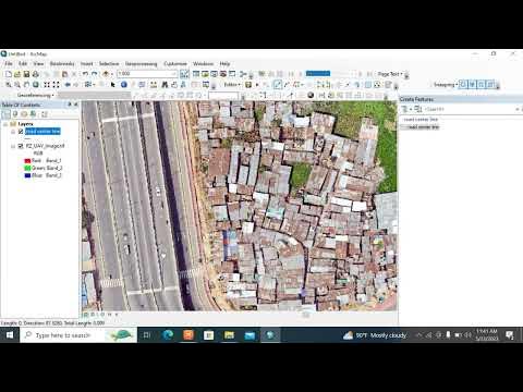 arc gis center line - YouTube