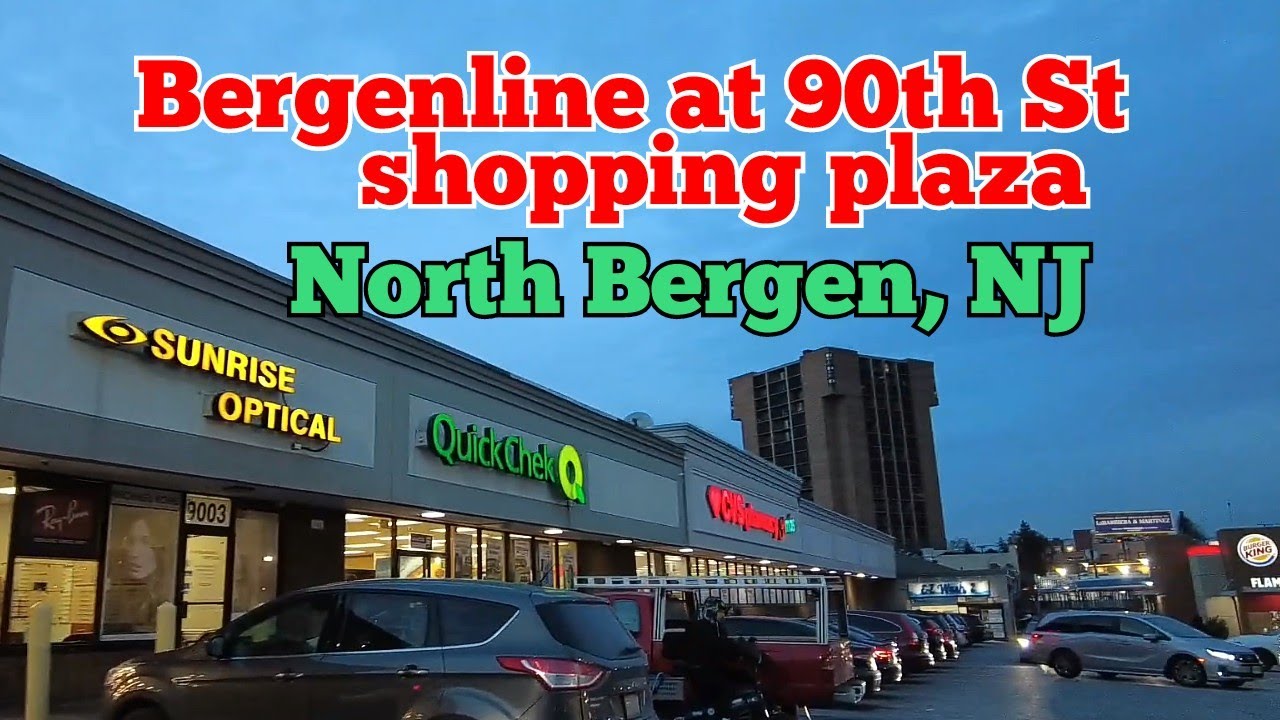 Evening walk from Bergenline at 90th St shopping plaza to around ...