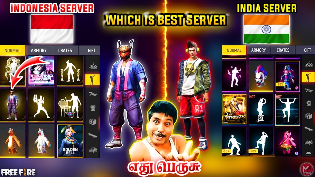 India Server Vs Indonesia Server || Which Server Is Best Free Fire Max ...