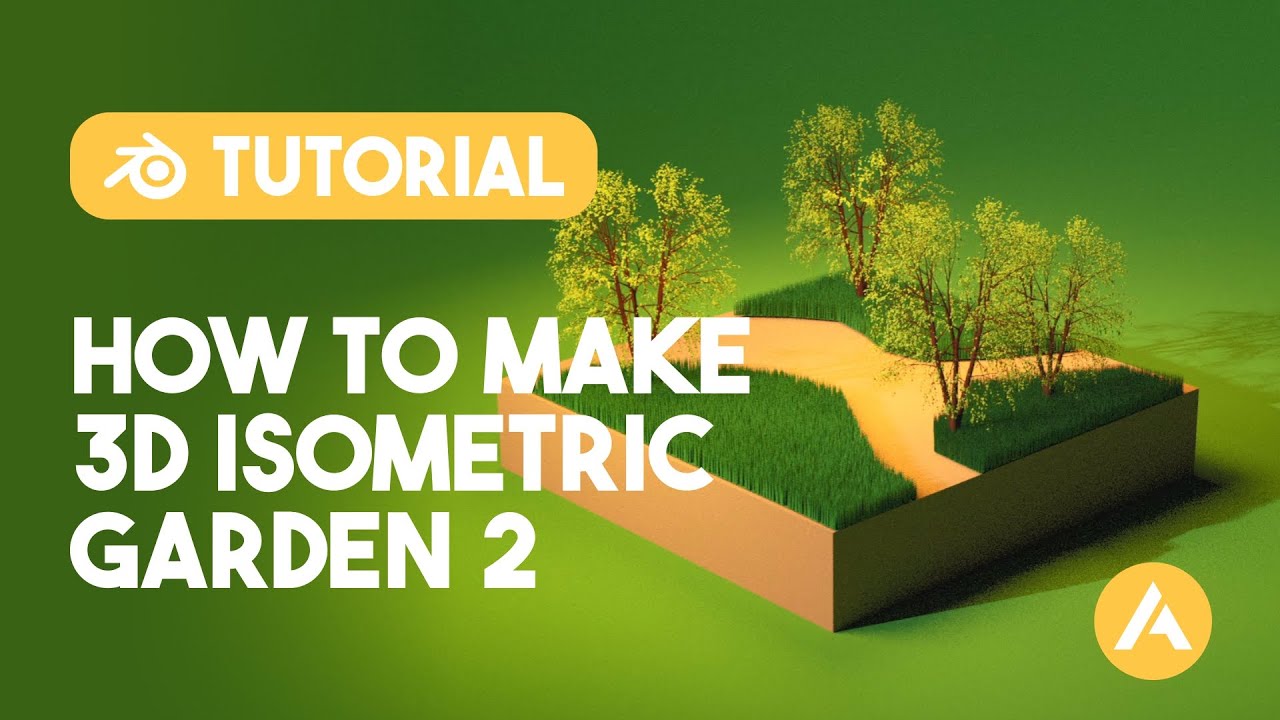 How to make 3D isometric Garden in Blender - YouTube