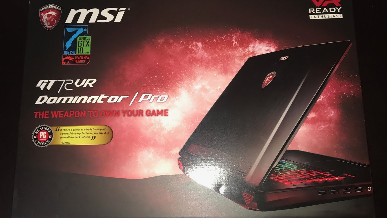 MSI GT72 VR Dominator Pro unboxing and review! - YouTube