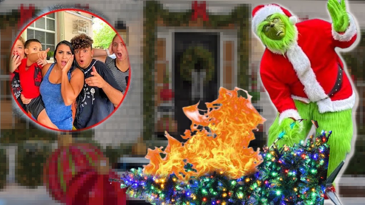 THE GRINCH BURNED MY CHRISTMAS TREE!! - YouTube