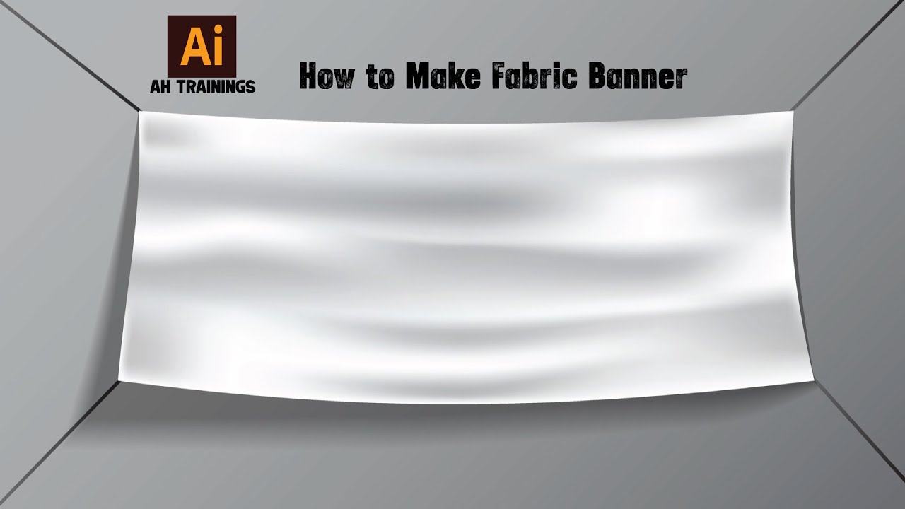 How to make a Fabric Banner in Illustrator / Adobe Illustrator Tutorial ...