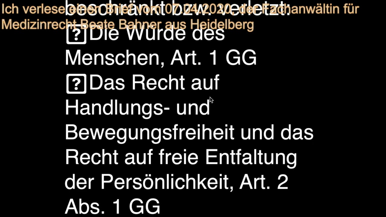Corinna 21 - Brief von der Fachanwältin Beate Bahner - Reupload - YouTube