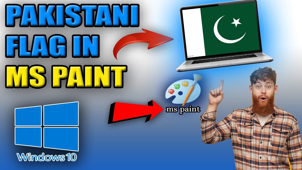 How to Make a Flag in MS Paint | Muzamil Online Academy - YouTube