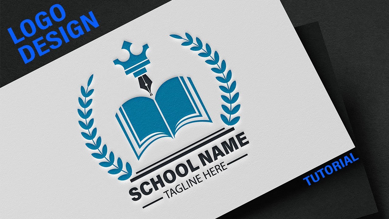 SCHOOL LOGO DESIGN TUTORIAL FOR BEGINNERS-RASHEED RGD - YouTube