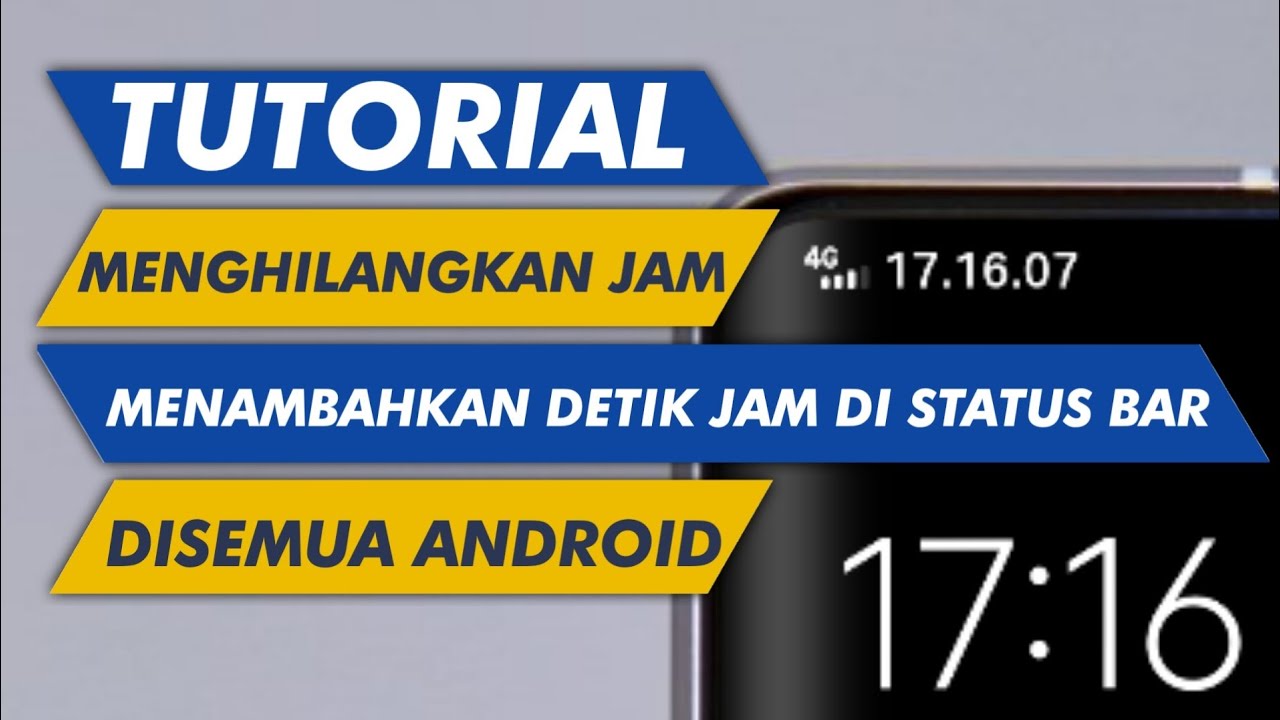 CARA MENAMPILKAN DETIK JAM DI STATUS BAR SEMUA ANDROID | ANDROID ...