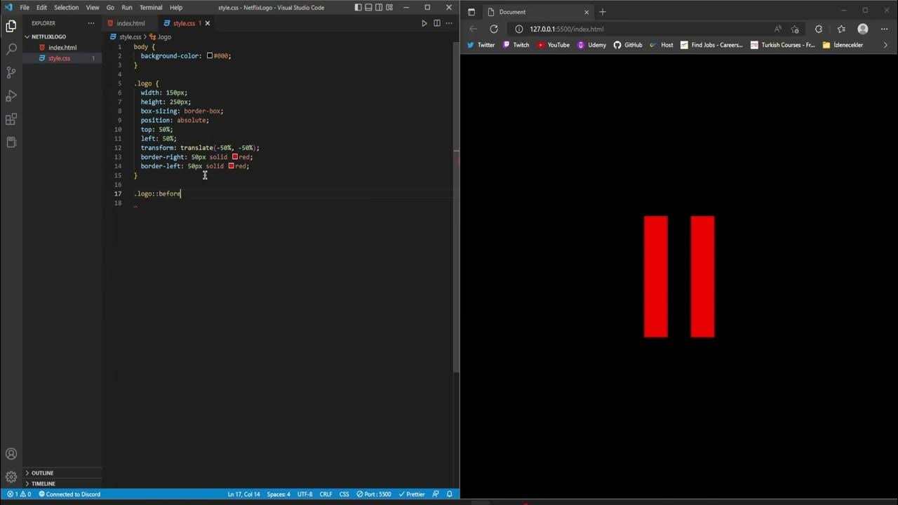 HTML/CSS Netflix Logo - YouTube