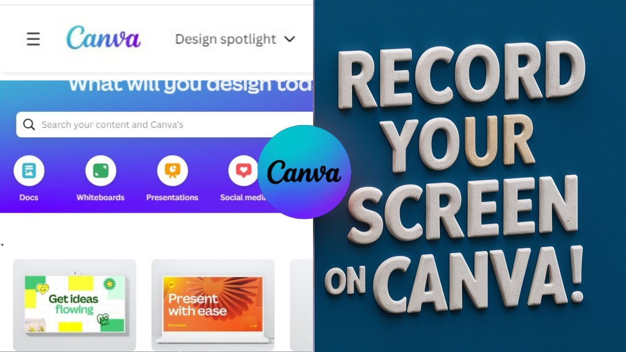 How to Screen Record on Canva in 2024 | Canva Tutorial for Beginners ...