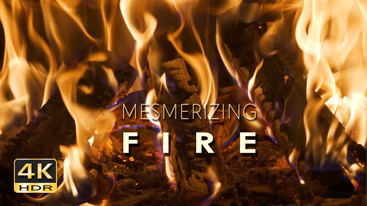 4K HDR Mesmerizing Fire - Fireplace for Sleeping - Hypnotic Slow Flames ...