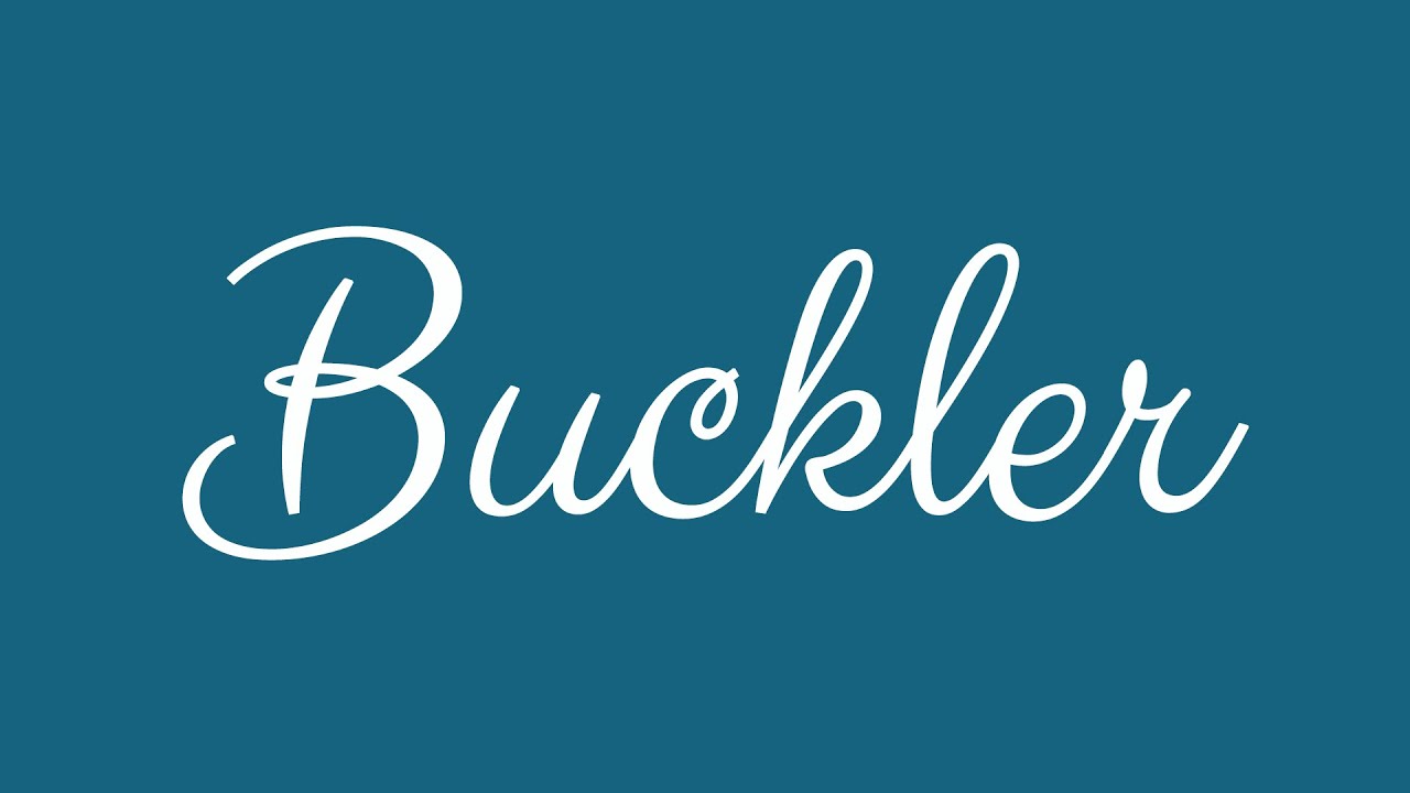 Learn how to Sign the Name Buckler Stylishly in Cursive Writing - YouTube