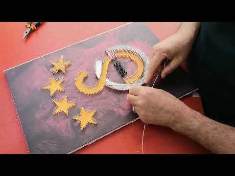 #Filografi Takım Logoları. GS Logosu-3 Üst Kat Örgü Tekniği. Usta Öğretici Kaya Tuncer.