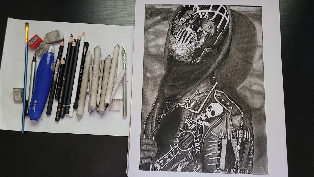 Charcoal Drawing of IV from Sleep Token - YouTube