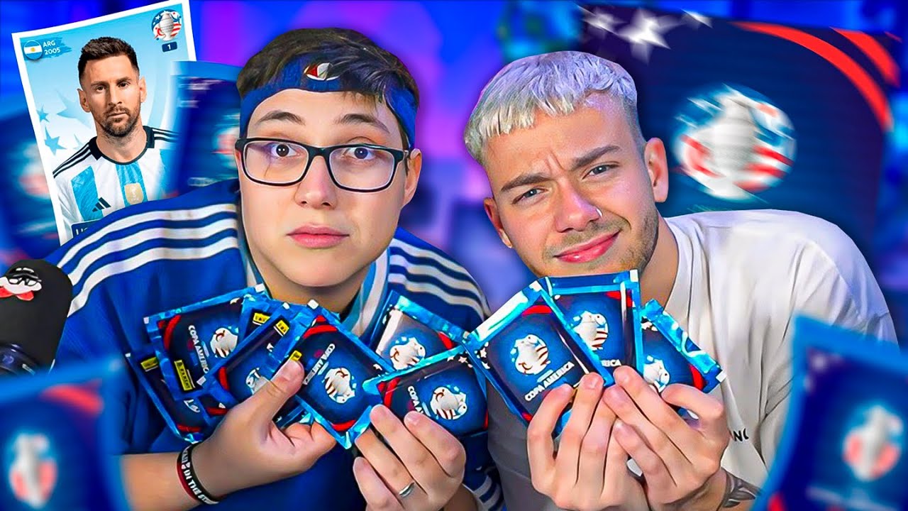 ABRIENDO 50 SOBRES de FIGURITAS de la COPA AMERICA con NACHO de GH ⚽ ...