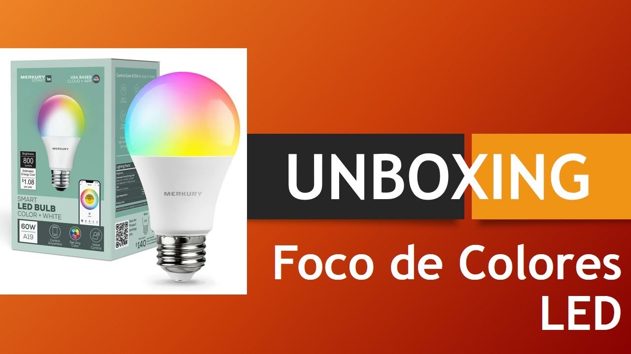 MERCURY Foco LED (de colores) —UNBOXING - YouTube
