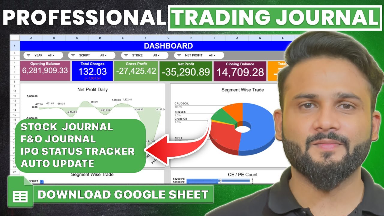 Professional Trading Journal Sheet | Automatic Trading Journal Sheet ...
