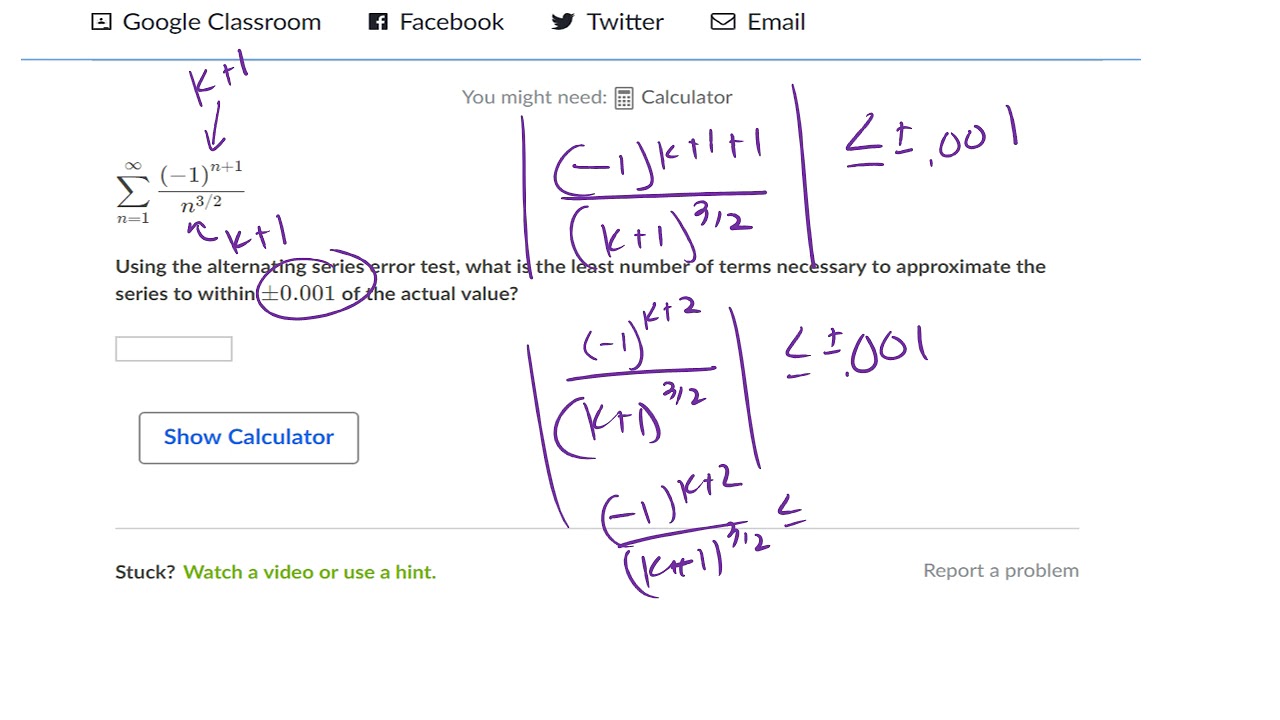 BC Unit 10 in class Review Day 1 including error - YouTube