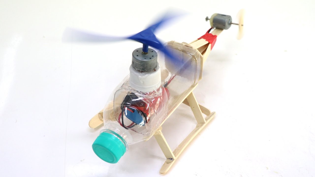 How to make a HELICOPTER using Plastic Bottle - YouTube