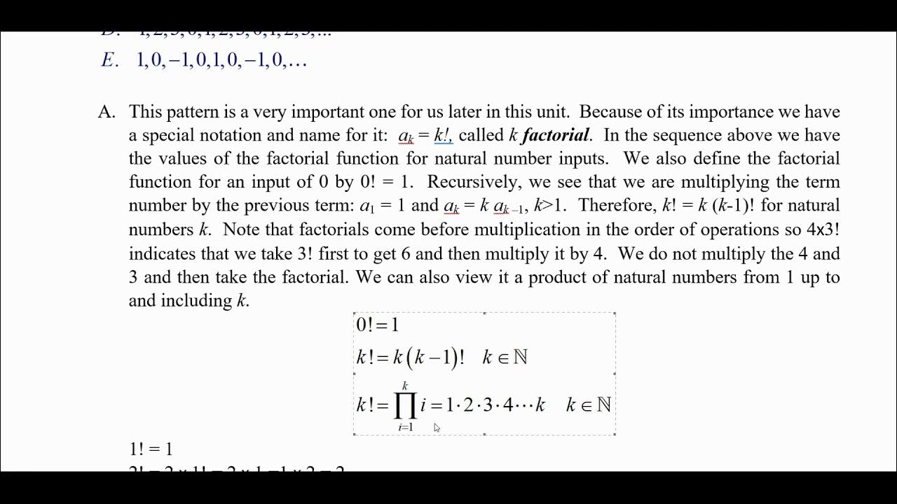 Calculus 10.6 More Pattern Recognition in Sequences - YouTube
