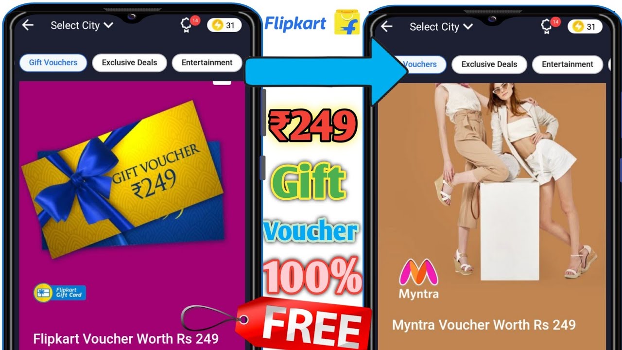 Flipkart Myntra Gift Voucher Card Worth 249 New Big Update Offer How Flipkart Myntra Gift Voucher Card Worth 249 New Big Update Offer How