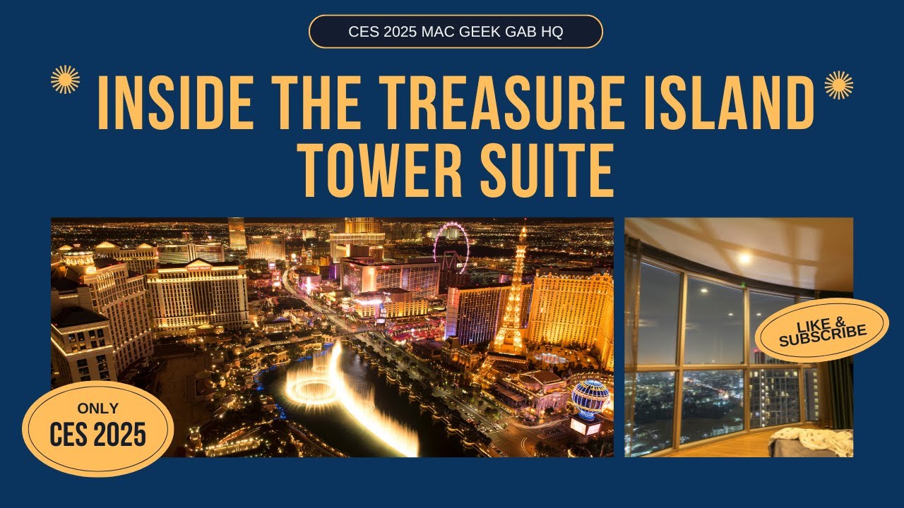 Inside the Treasure Island Tower Suite: CES 2025 Mac Geek Gab HQ - YouTube