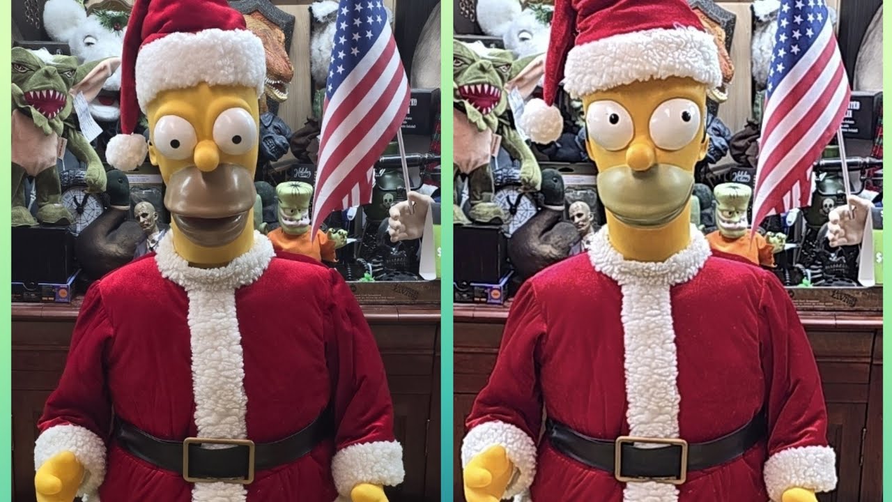 Gemmy Life-Size Animated Santa Homer Simpson (US and AU variants ...