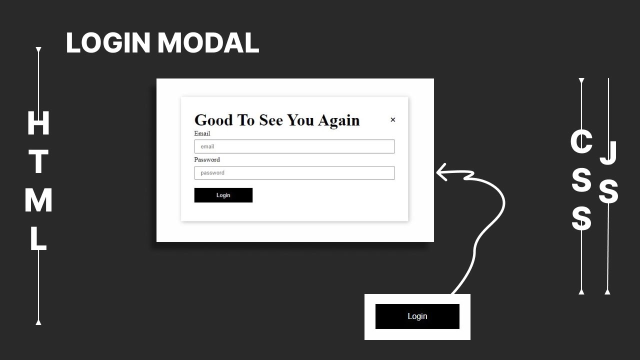 how to make login modal using html & css and js - YouTube