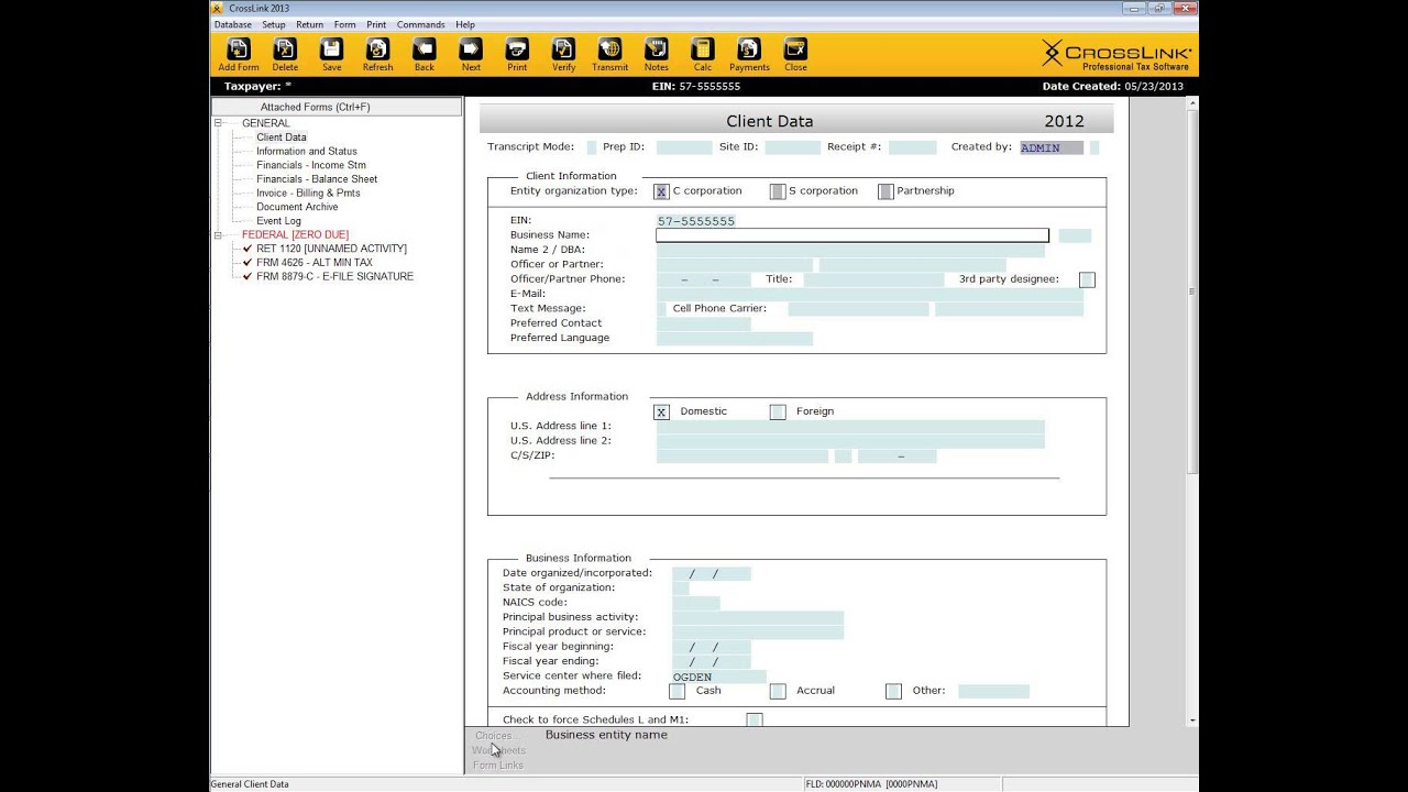 Getting Started with CrossLink Business Tax Software - YouTube