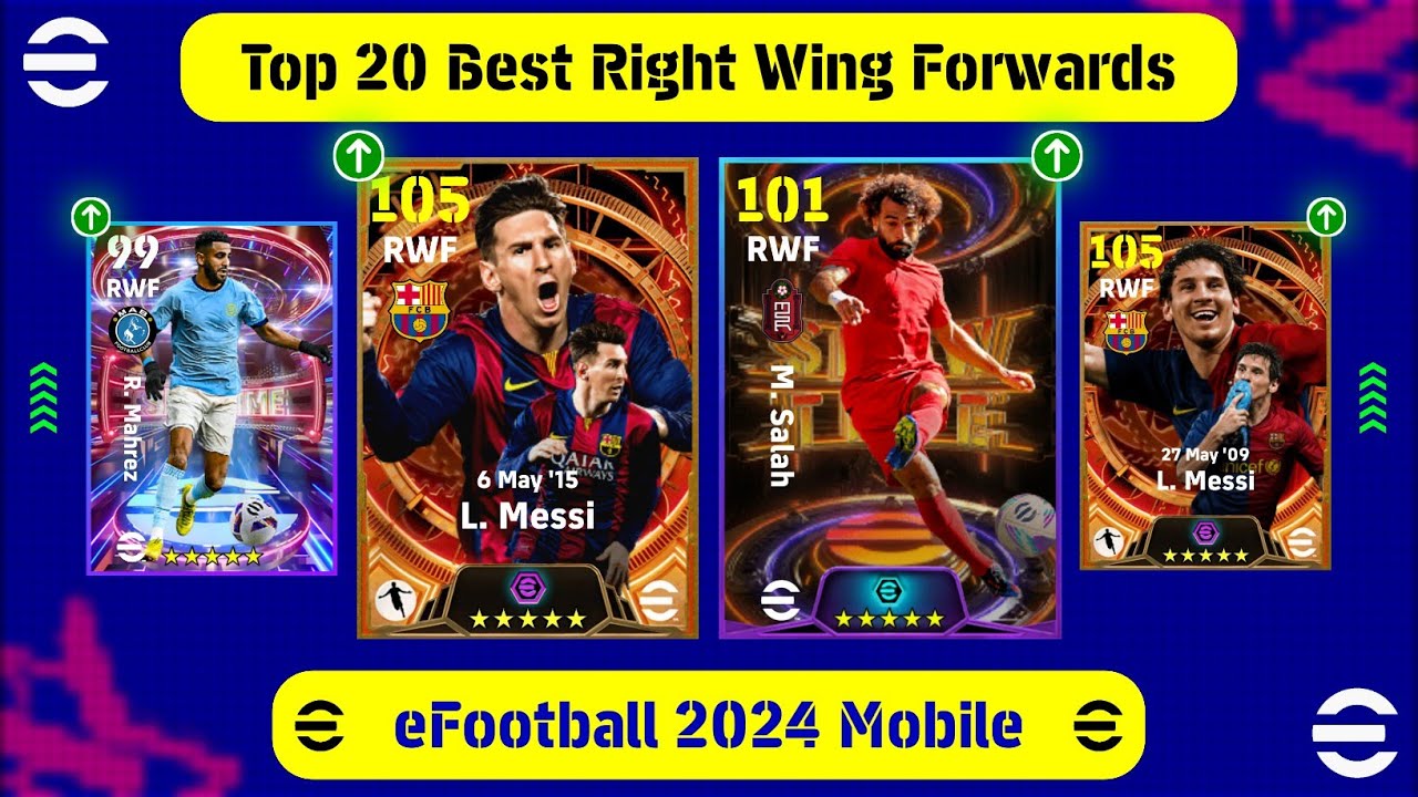 Top 20 Best Right Wing Forwards ( RWF ) In eFootball 2024 Mobile ...