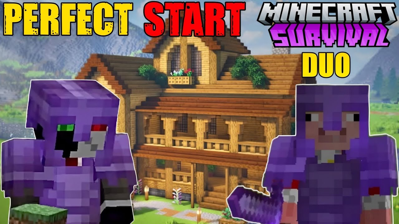 A PERFECT START IN MINECRAFT DUO SURVIVAL #1 - YouTube